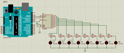 Lập trình điều khiển nhiều led bằng IC HC595 với board mạch Arduino